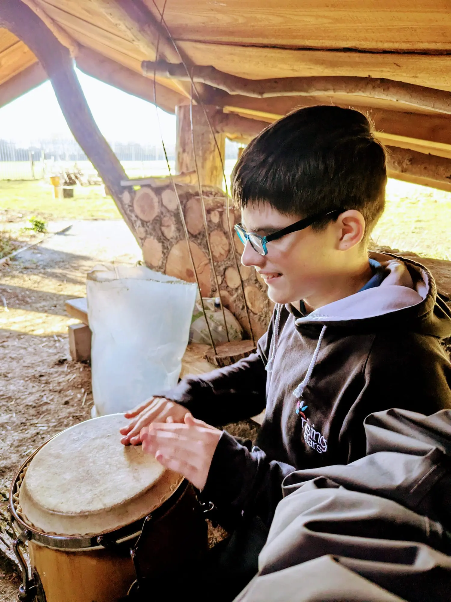 Fun at the Forest School with Rewilding Youth. - Rising Stars Hull